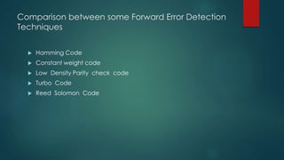 Implementation of reed solomon codes basics | PPTX