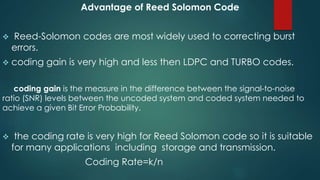 Implementation of reed solomon codes basics | PPTX