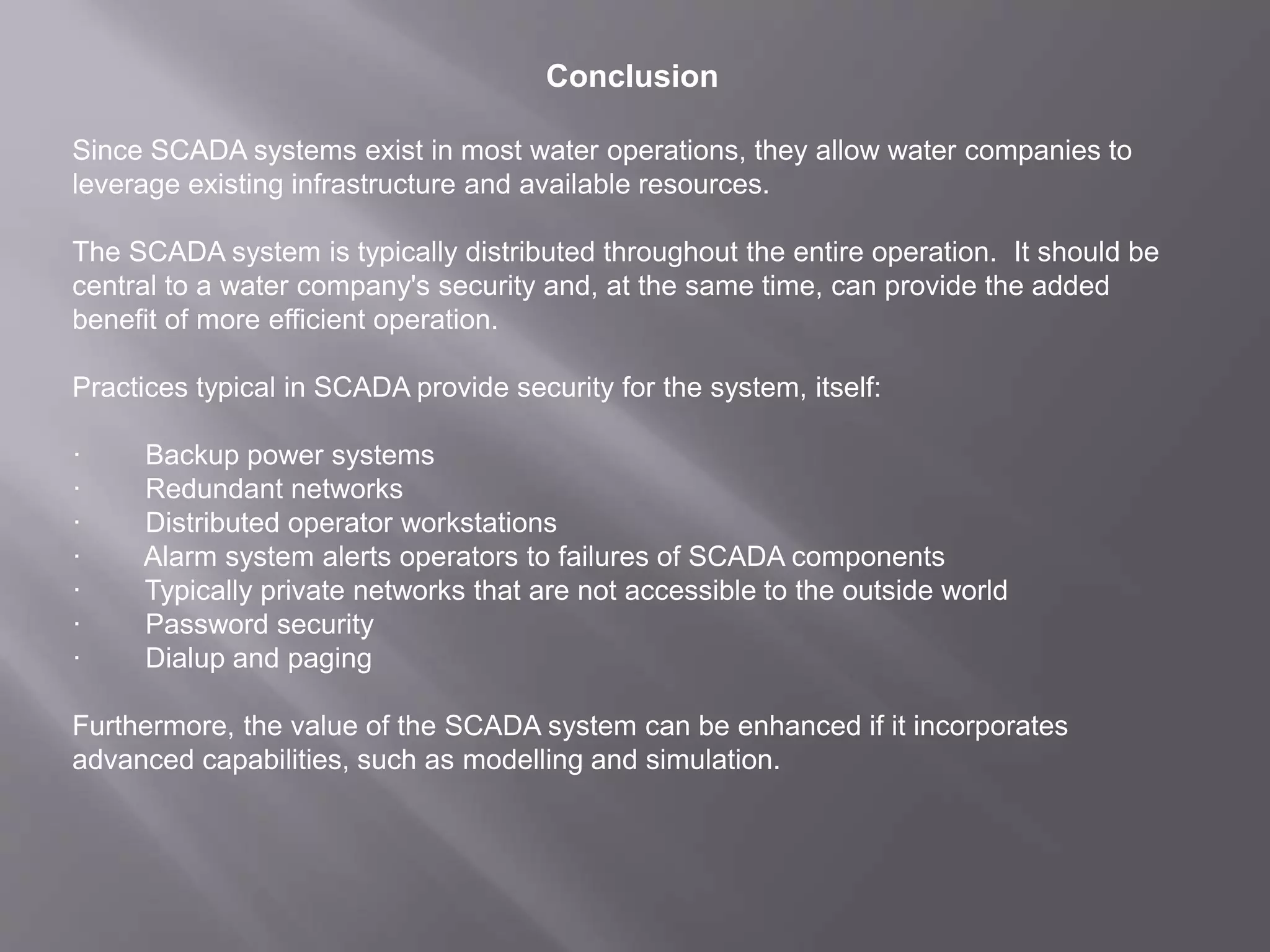 Implementation of scada system in mci | PPTX