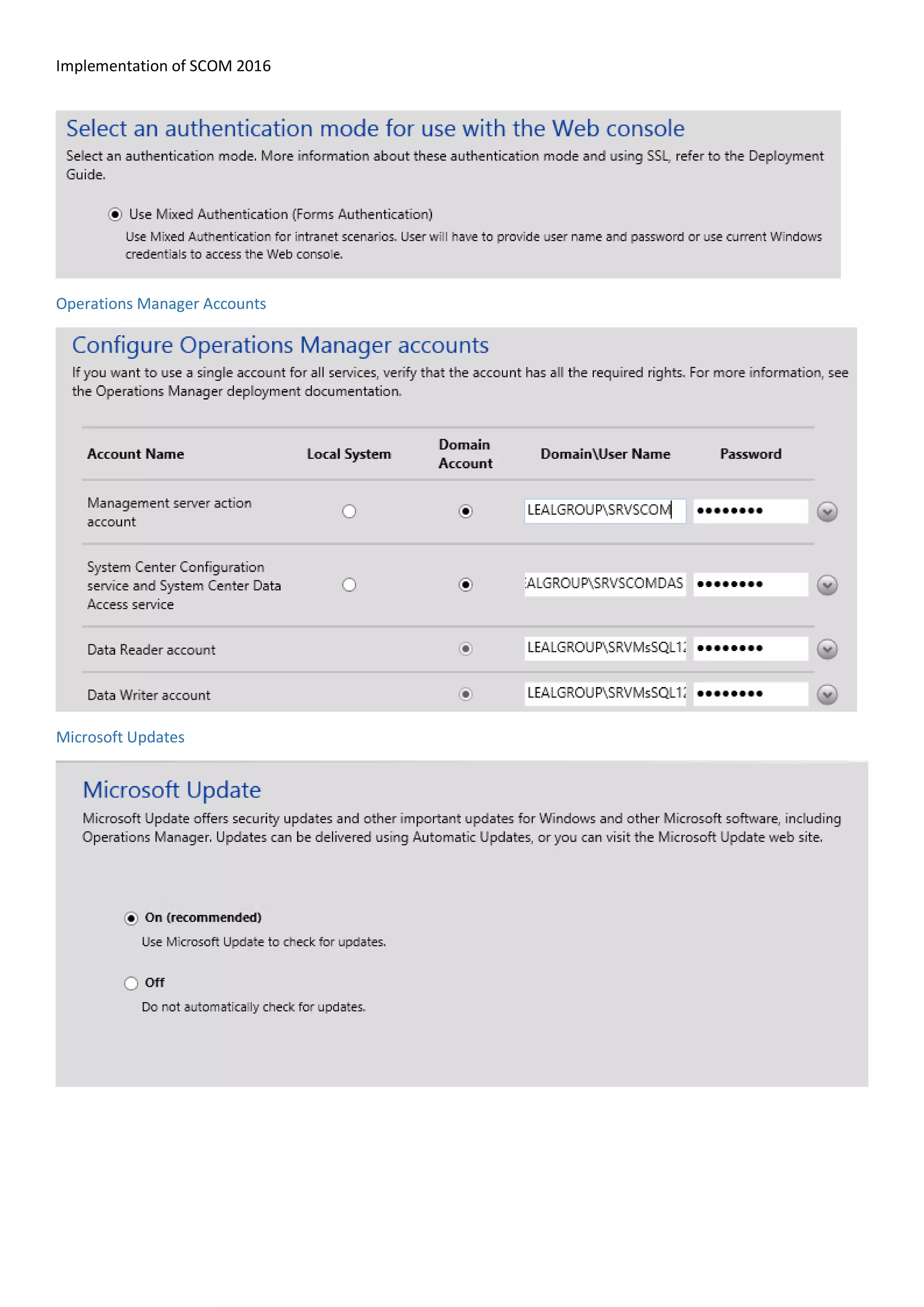 Implementation of Scom 2016 | PDF | Databases | Computer Software and Applications
