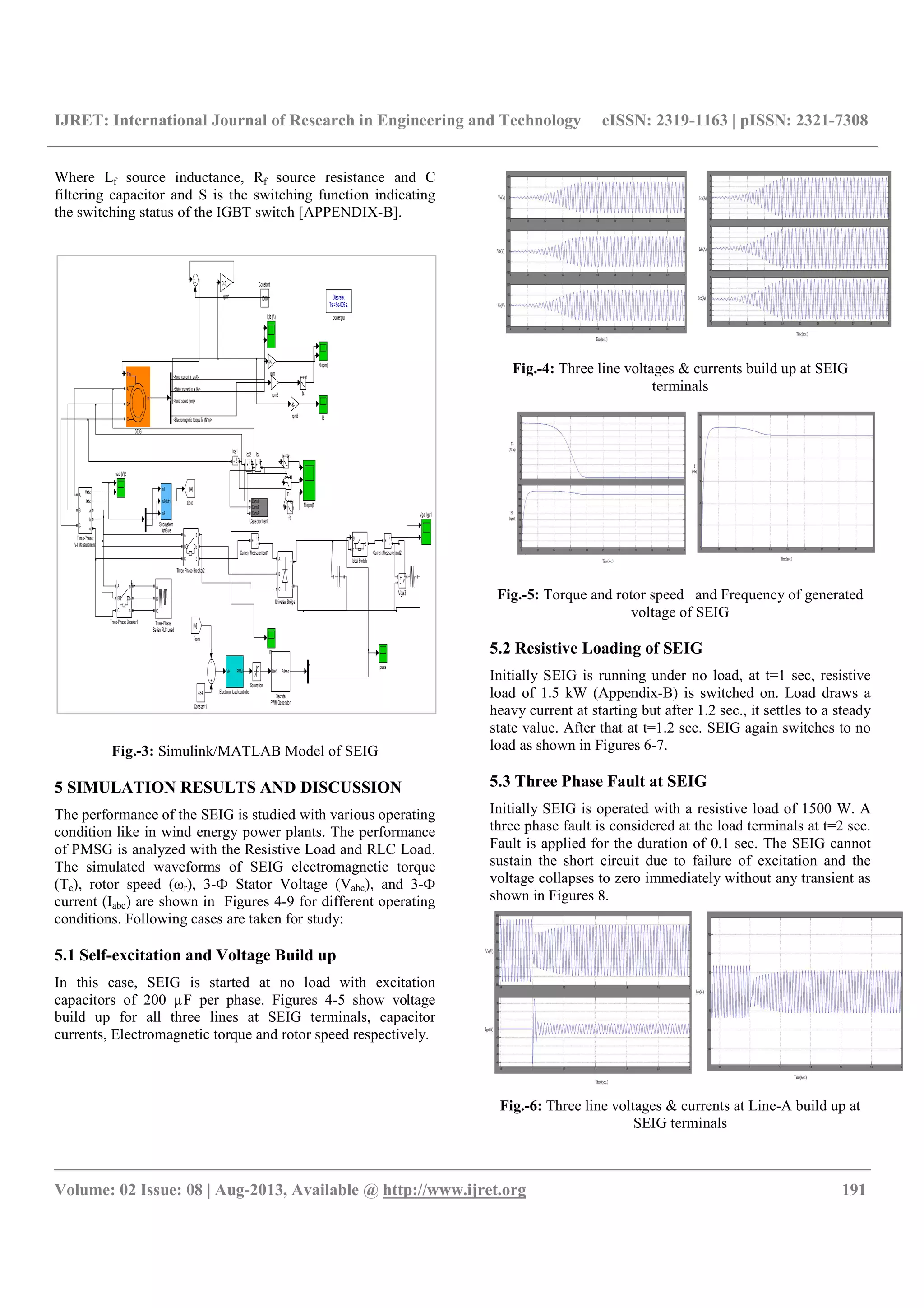 Implementation of self excited induction generator | PDF