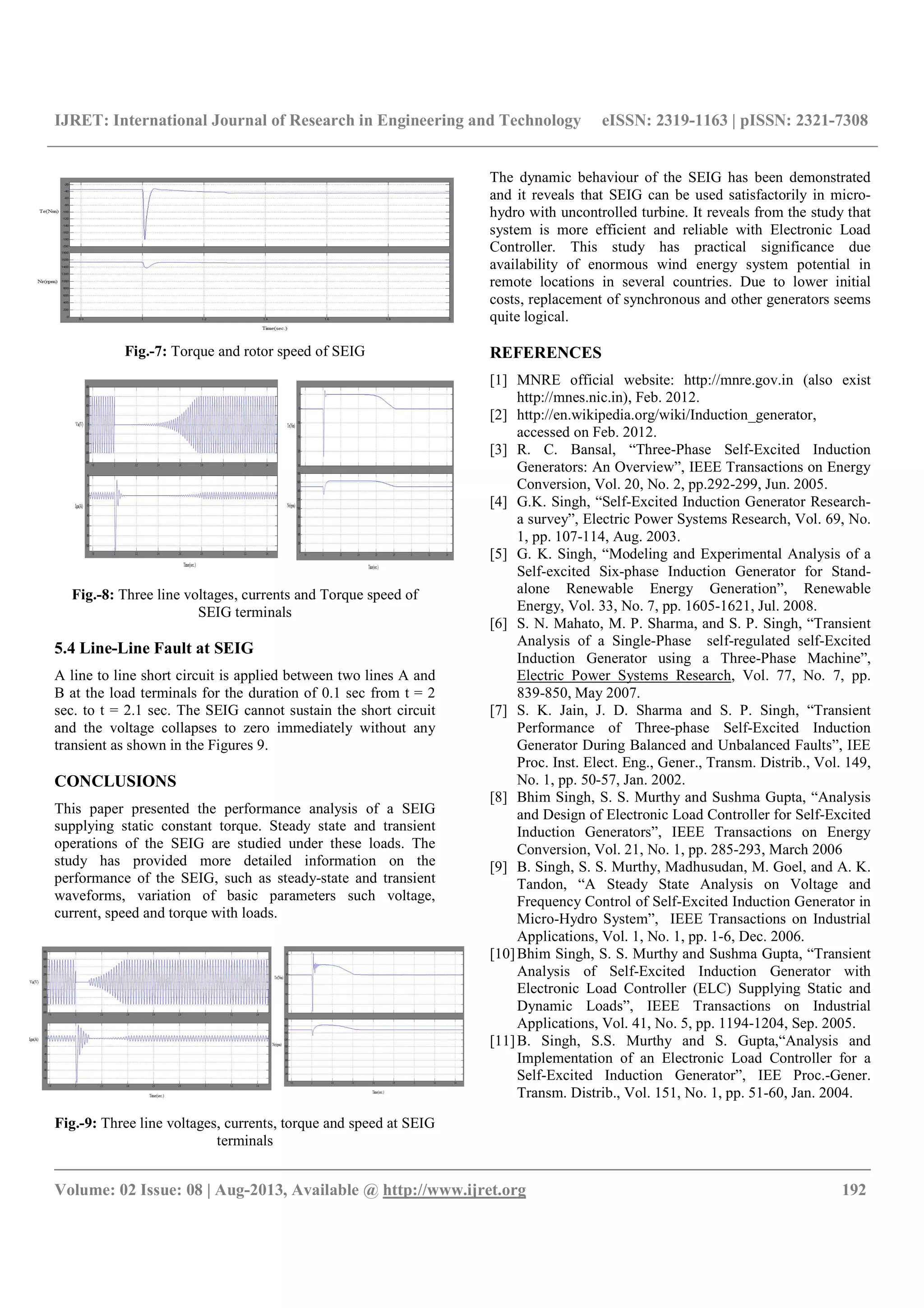 Implementation of self excited induction generator | PDF