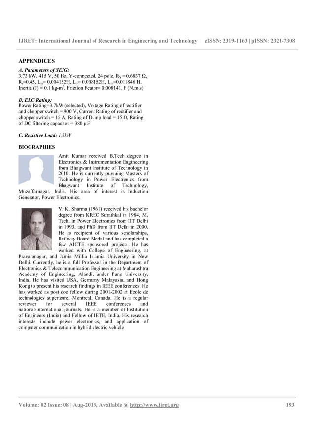 Implementation of self excited induction generator | PDF