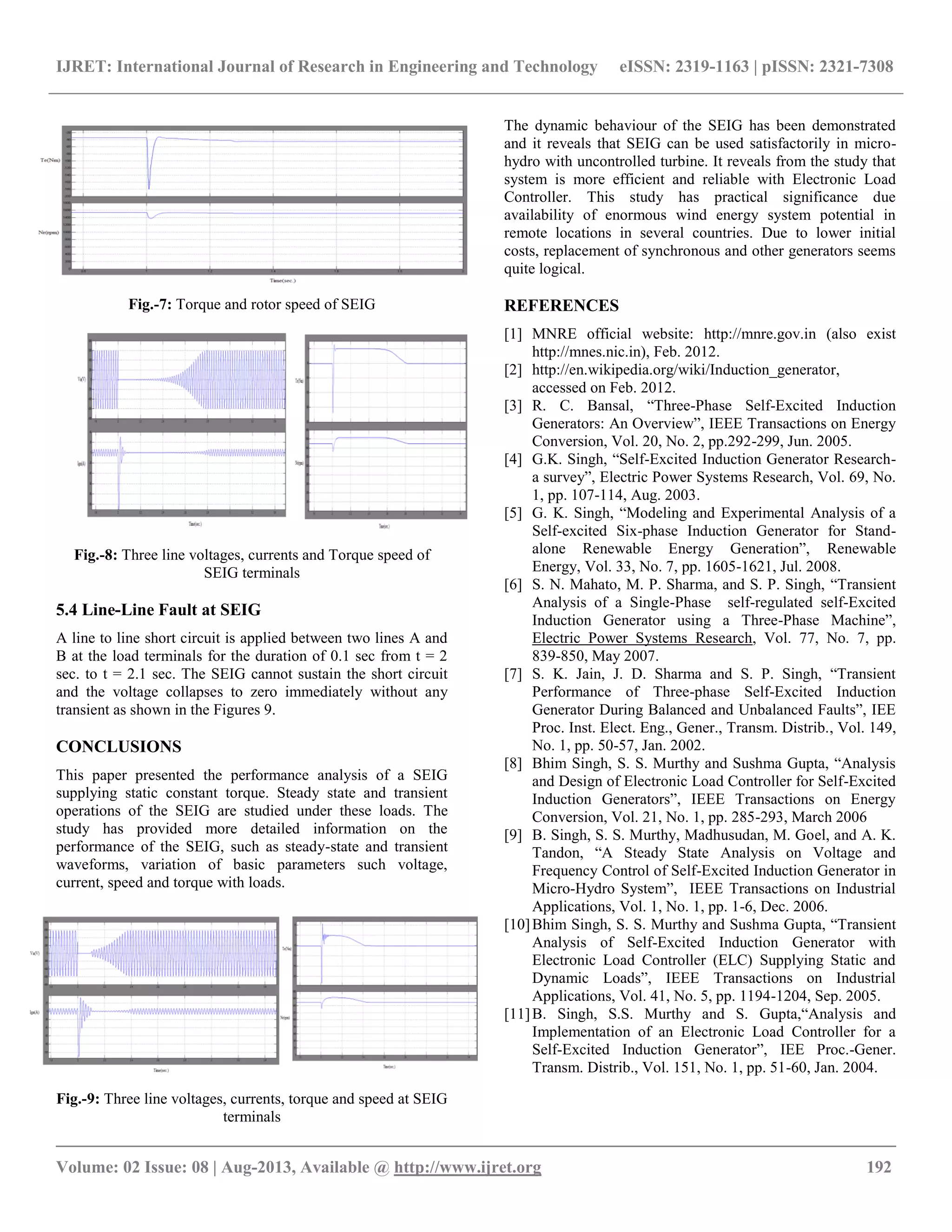 Implementation of self excited induction generator (seig) with igbt ...