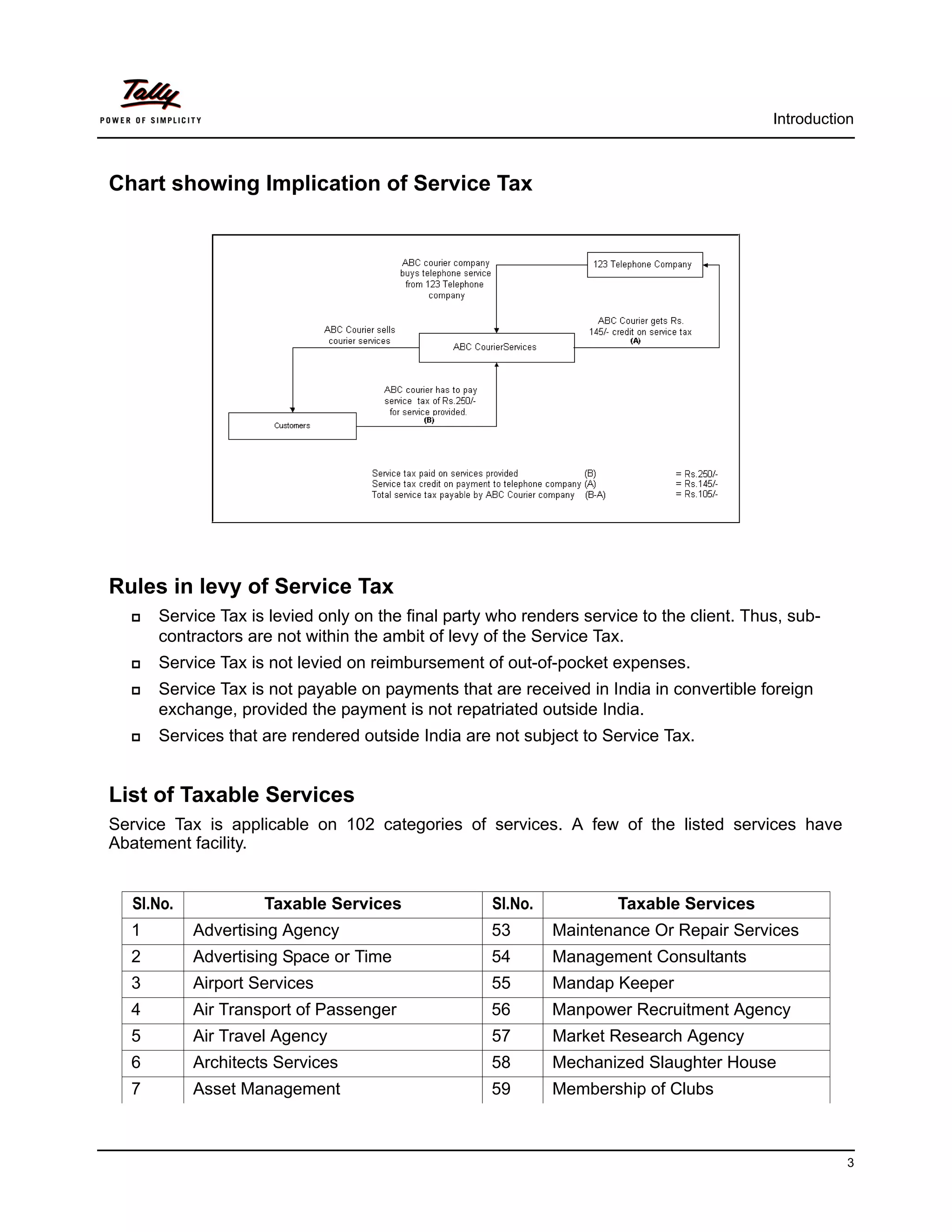 Service Tax In Tally Erp 9 | PDF