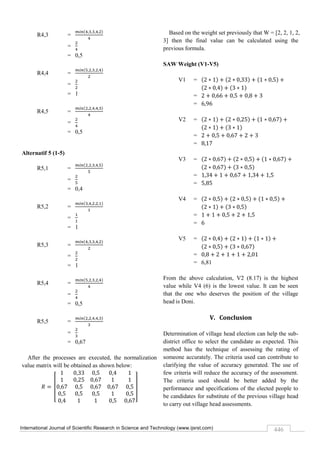 Implementation of Simple Additive Weighting Algorithm in Particular Instance | PDF