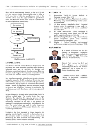 Implementation of statistical quality control (s.q.c.) in welded ...