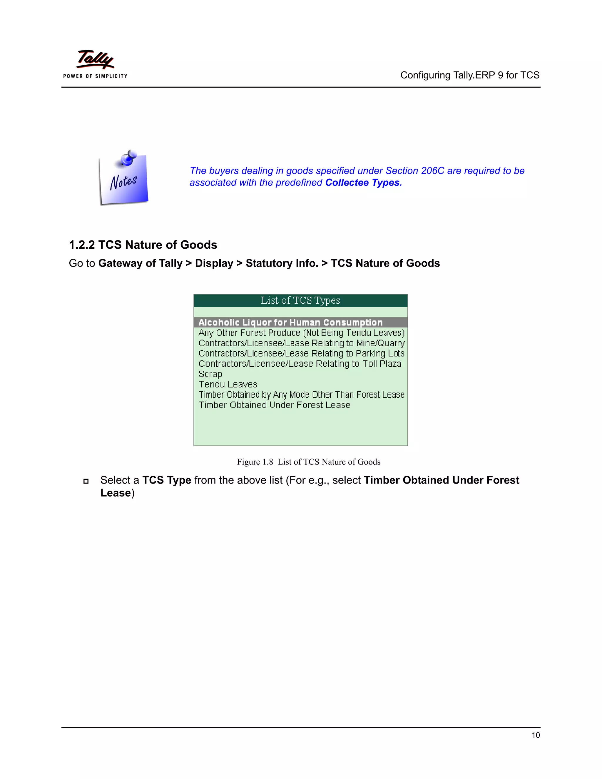 TCS In Tally Erp 9 | PDF