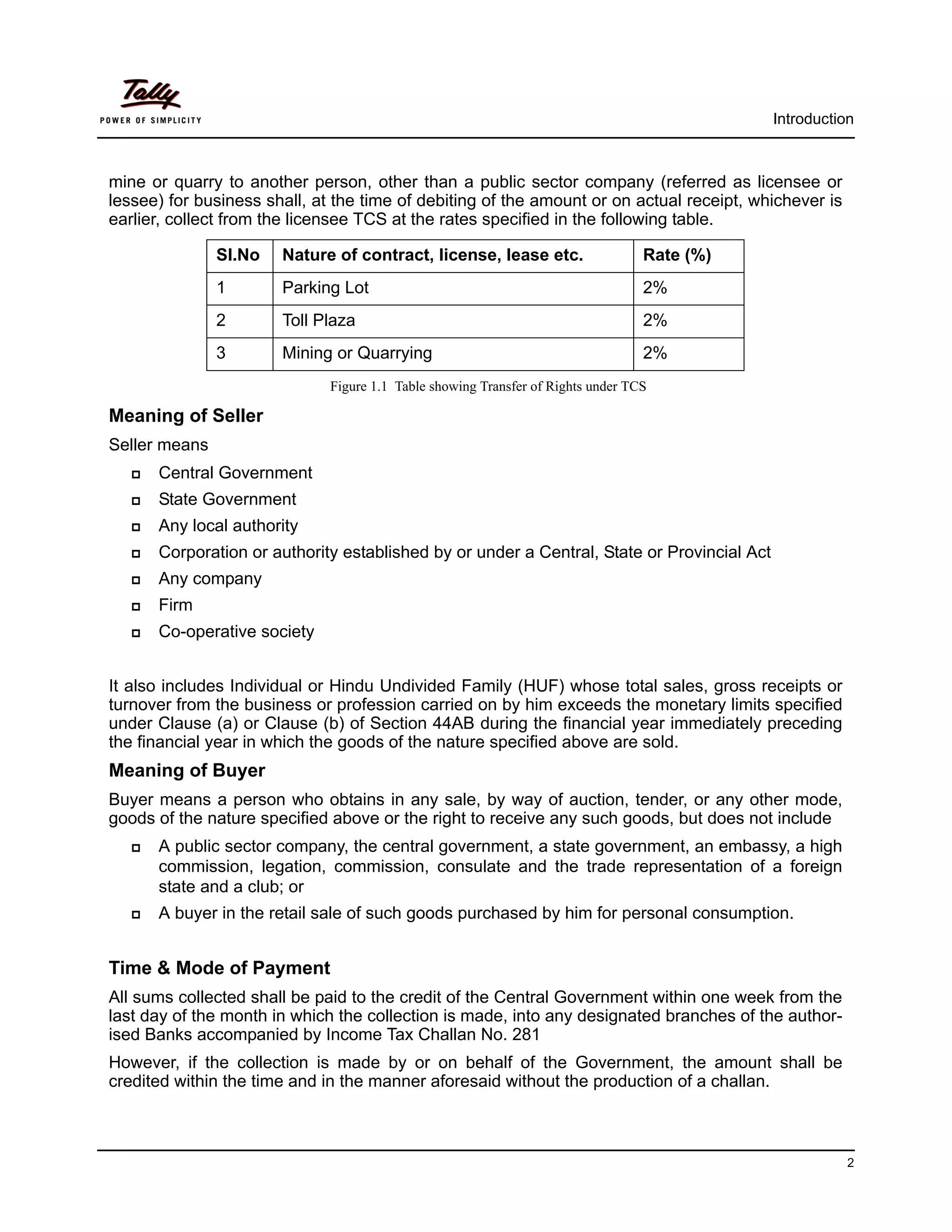 TCS In Tally Erp 9 | PDF