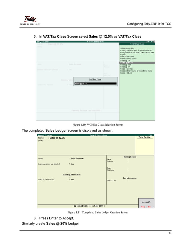 TCS In Tally Erp 9 | PDF
