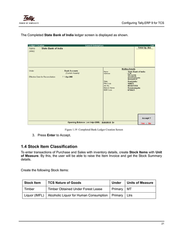 TCS In Tally Erp 9 | PDF