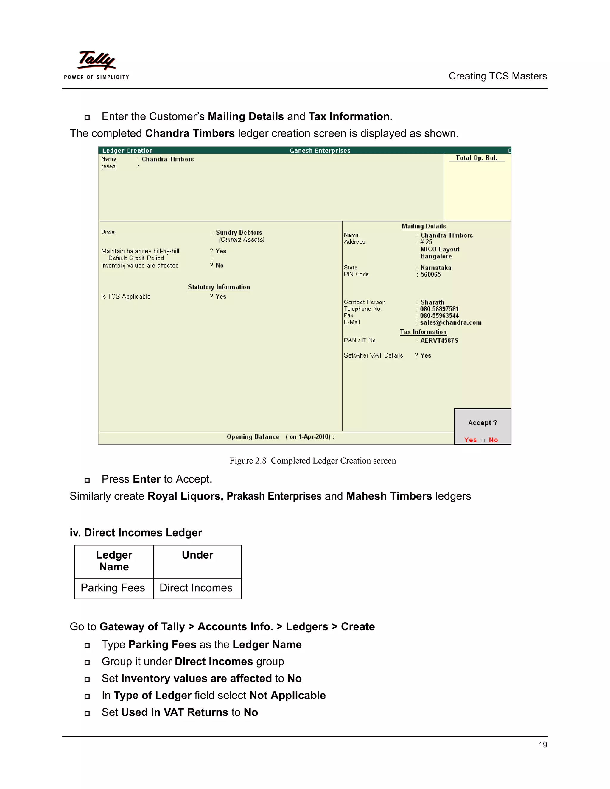 Implementation of tcs in tally erp 9 | Tally Implementation Services ...