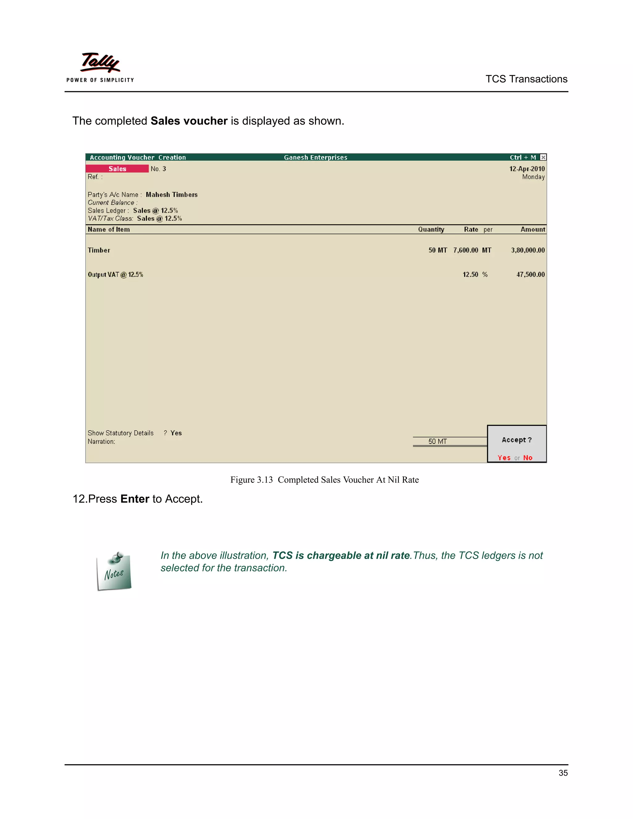 Implementation of tcs in tally erp 9 | Tally Implementation Services | Tally AMC | Tally Chennai ...
