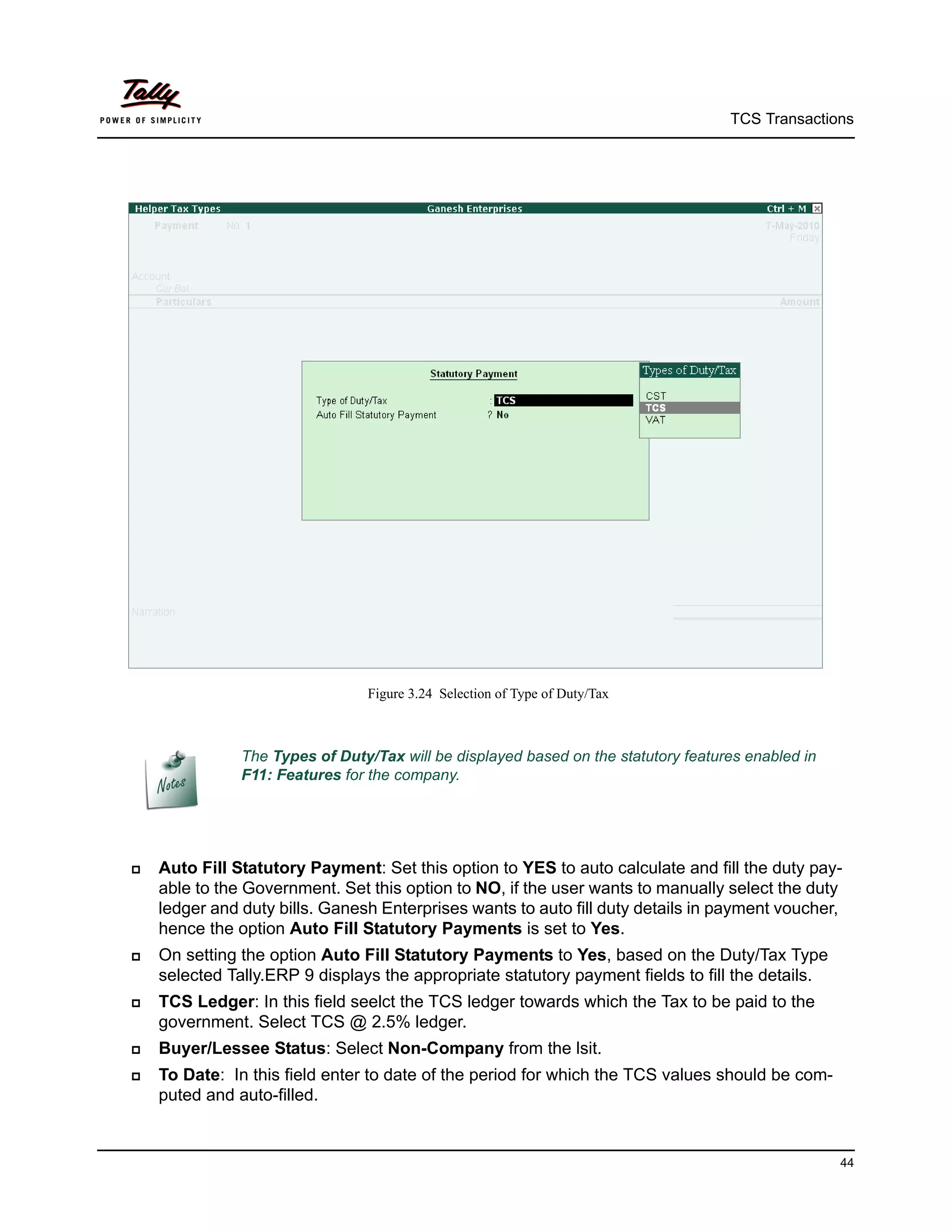 Implementation of tcs in tally erp 9 | Tally Implementation Services | Tally AMC | Tally Chennai ...