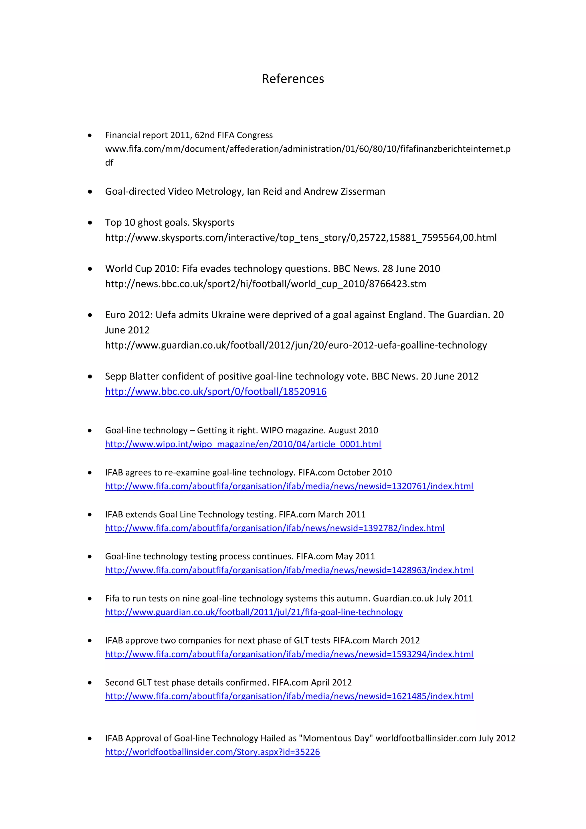 Implementation of the goal line technology in football | PDF