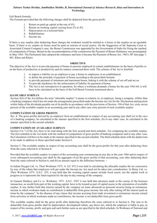 Implementation of “the payment of bonus (amendment) act, 2015” | PDF