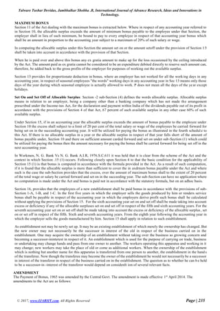Implementation of “the payment of bonus (amendment) act, 2015” | PDF