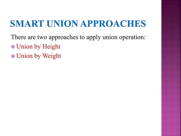 Implementation of union | PPTX