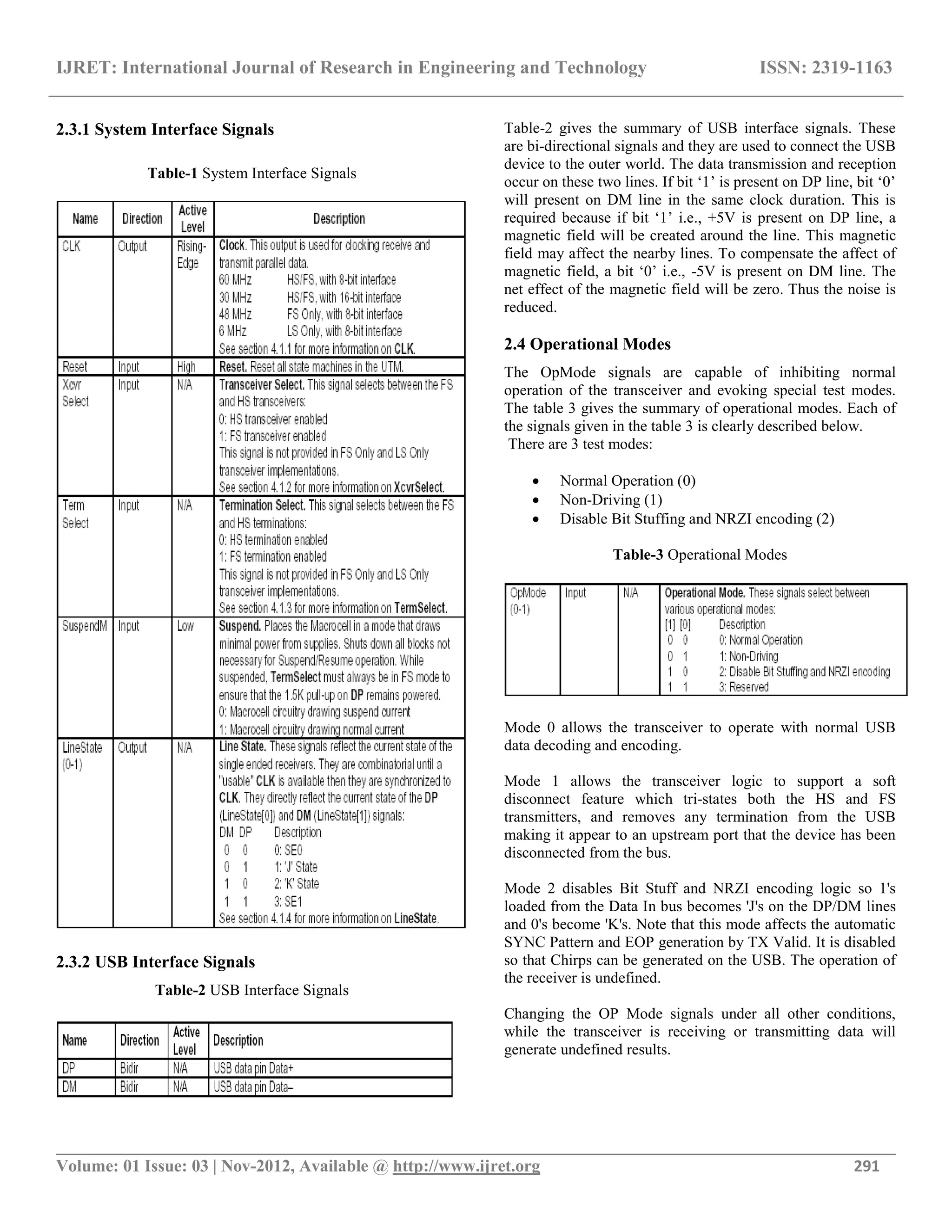 Implementation of usb transceiver macrocell interface | PDF