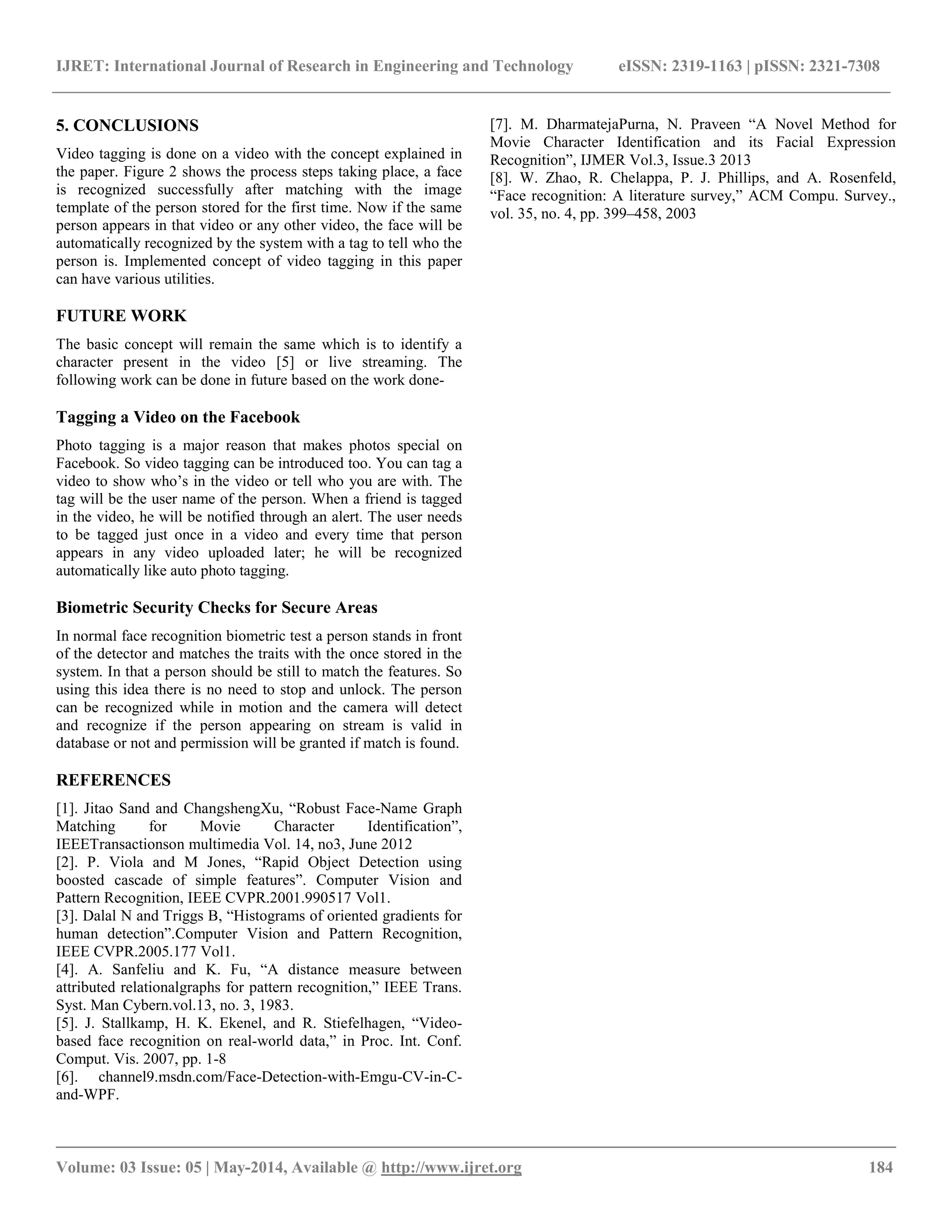 Implementation of video tagging identifying characters in video | PDF ...