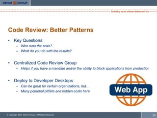 Implementation Patterns For Software Security Programs | PDF | Business ...
