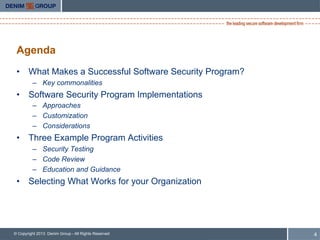 Implementation Patterns For Software Security Programs | PDF | Business ...
