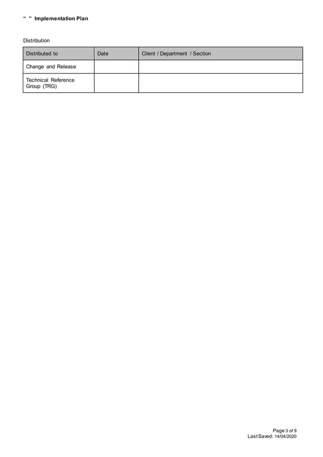 Implementation plan template | PDF