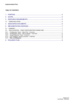 Implementation plan template | DOCX