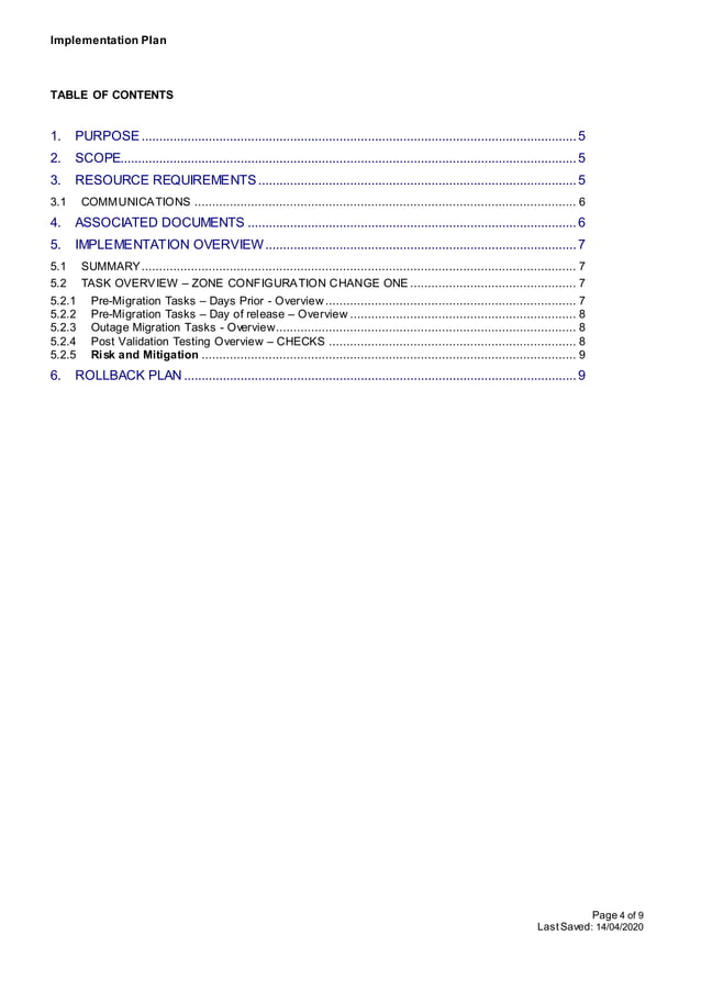Implementation plan template | PDF