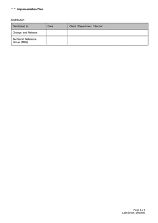 Implementation plan template | PDF