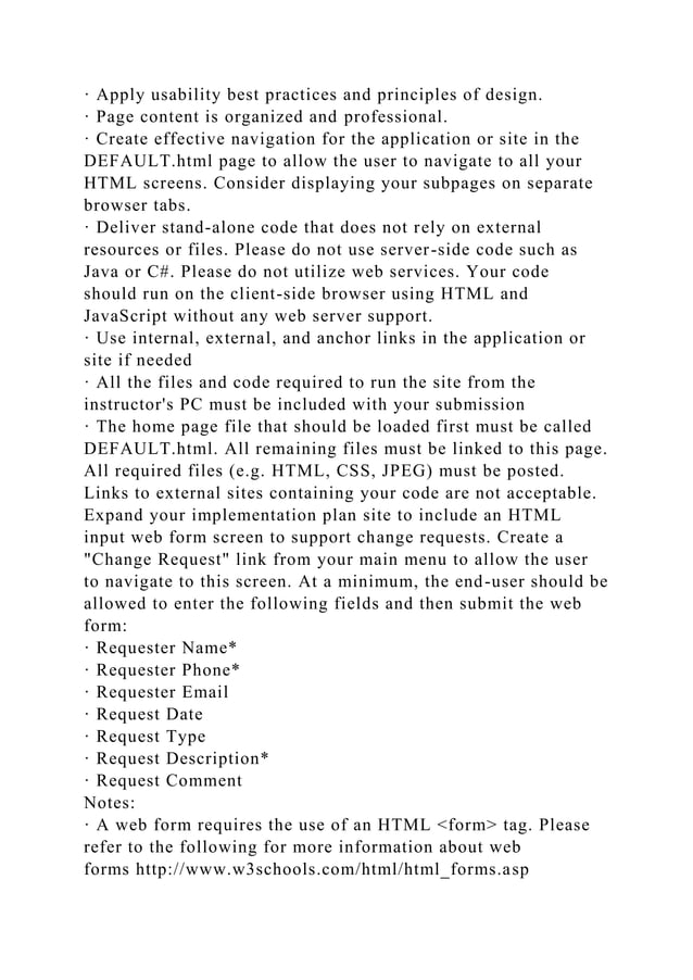 Implementation Plan TemplateUse the following template to crea.docx