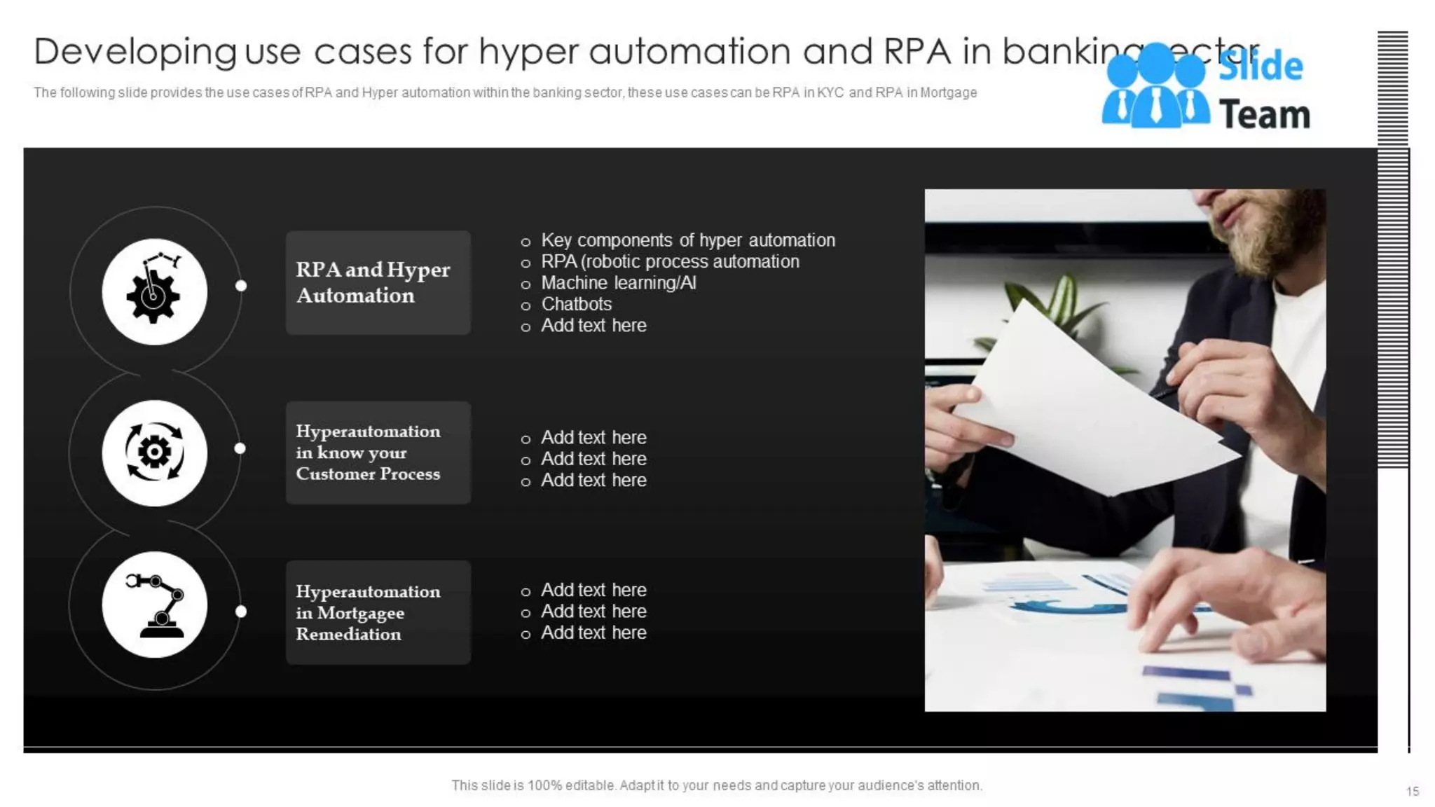 Implementation Process Of Hyper Automation Powerpoint Presentation Slides | PDF