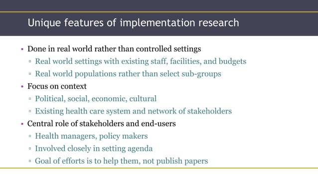 An Introduction to Implementation Research_Emily Peca_4.22.13
