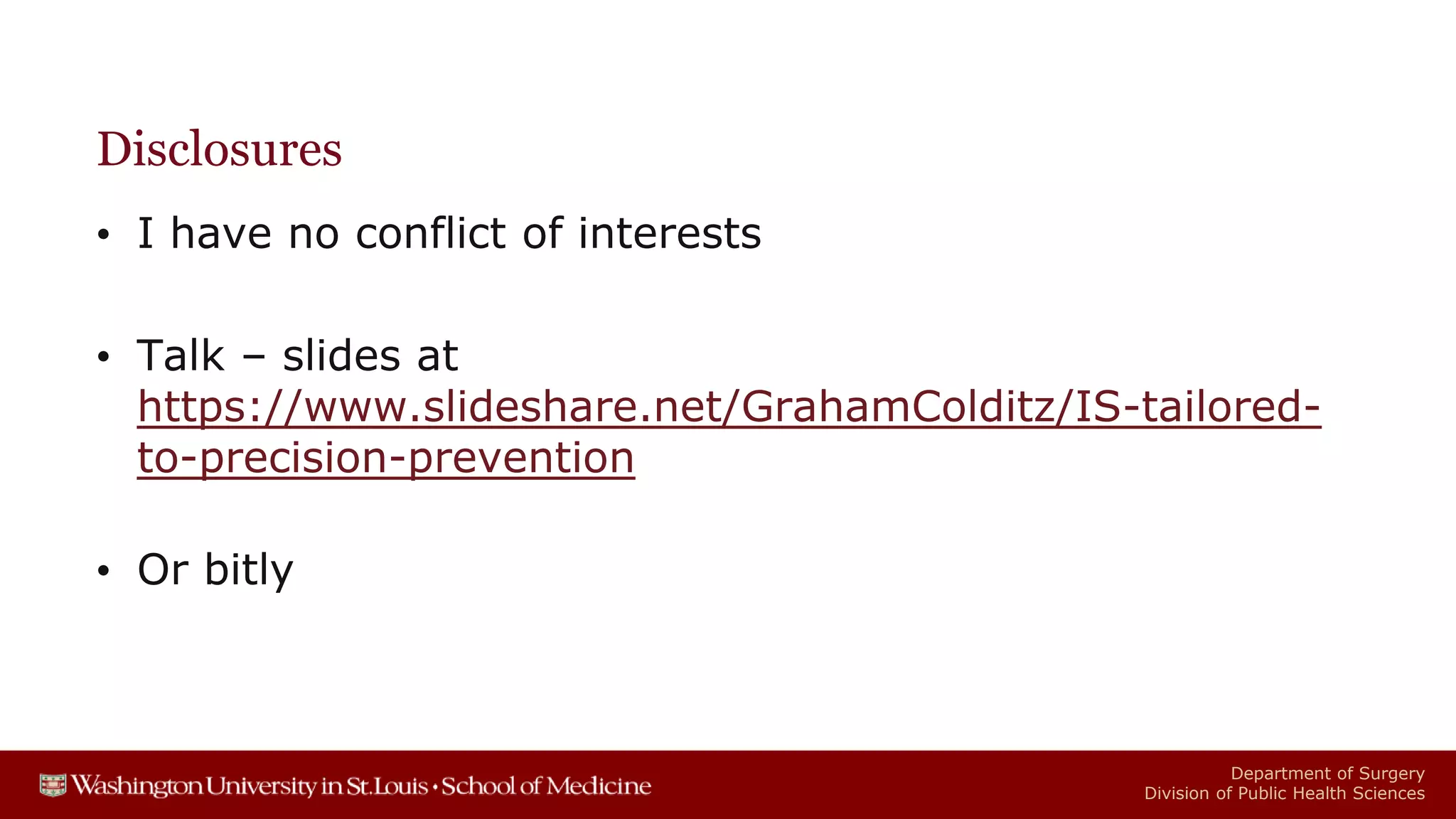 Implementation science tailored to precision prevention | PPT