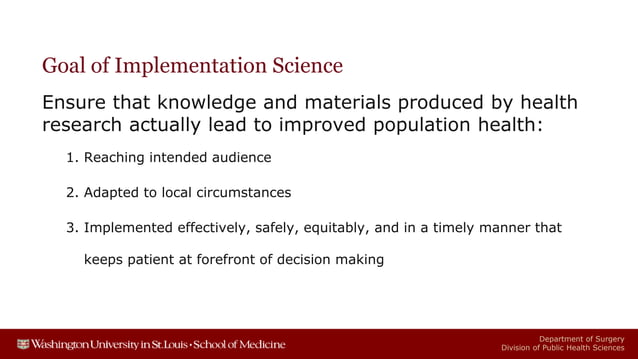 Implementation science tailored to precision prevention | PPT