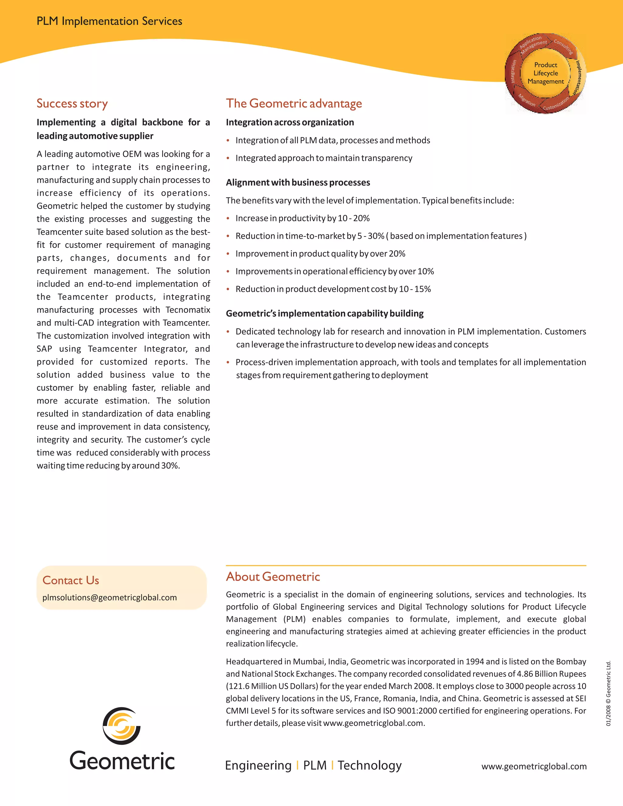 Plm Implementation Services Pdf Computer Software And Applications
