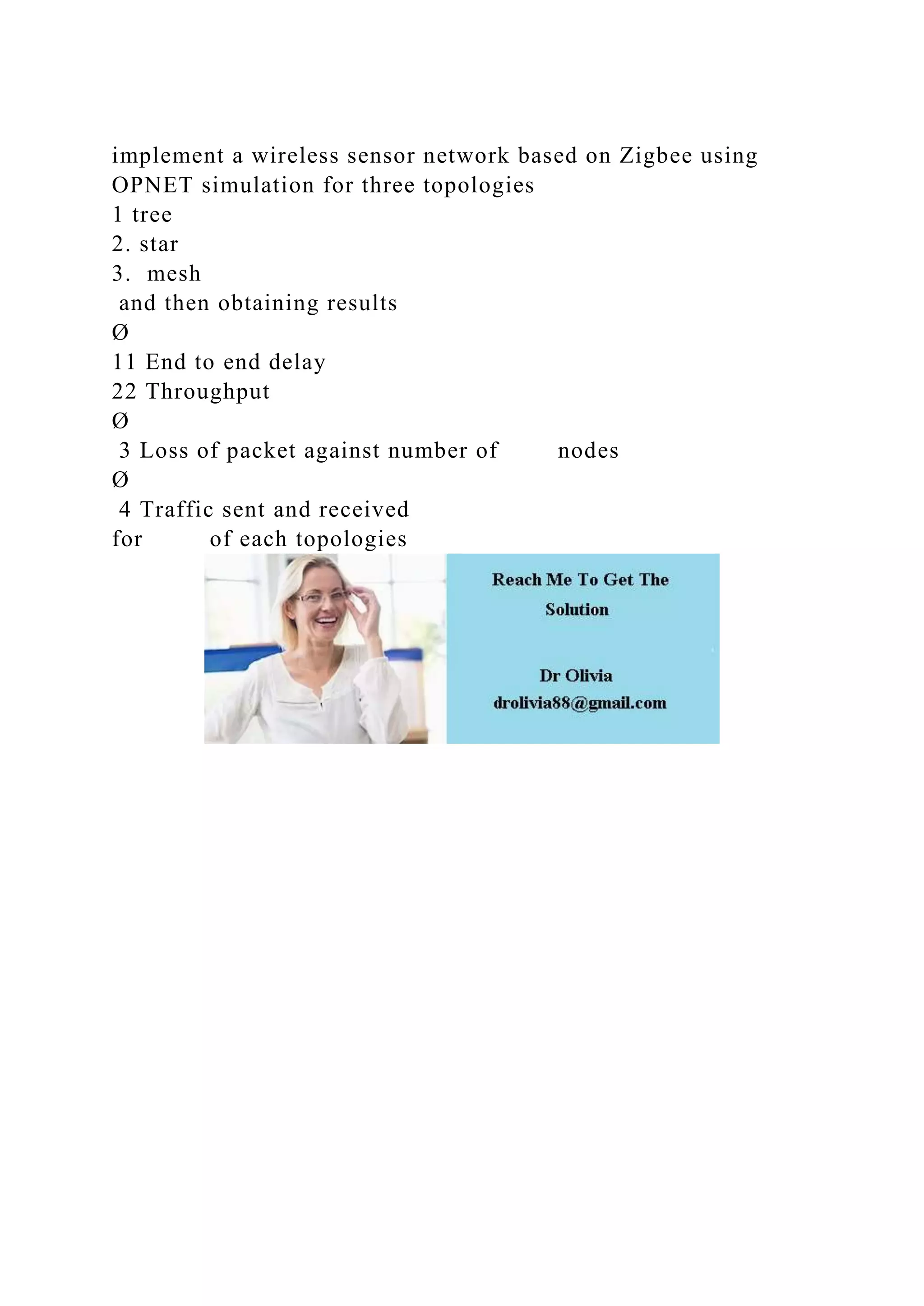 Implement A Wireless Sensor Network Based On Zigbee Using Opnet Simudocx Computer Networking