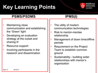 Implementing Successful Mentoring Schemes - Middlesex University | PPT ...