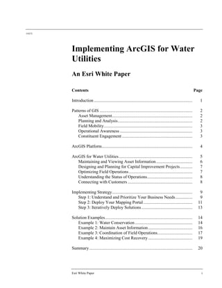 Implementing ArcGIS for Water Utilities | PDF