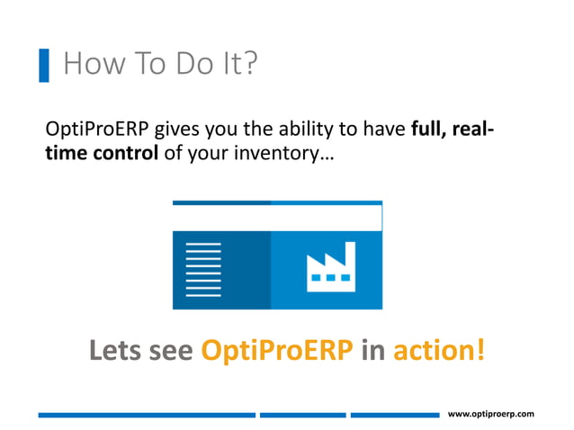 Implementing Inventory Management Best Practices | OptiProERP | PPT