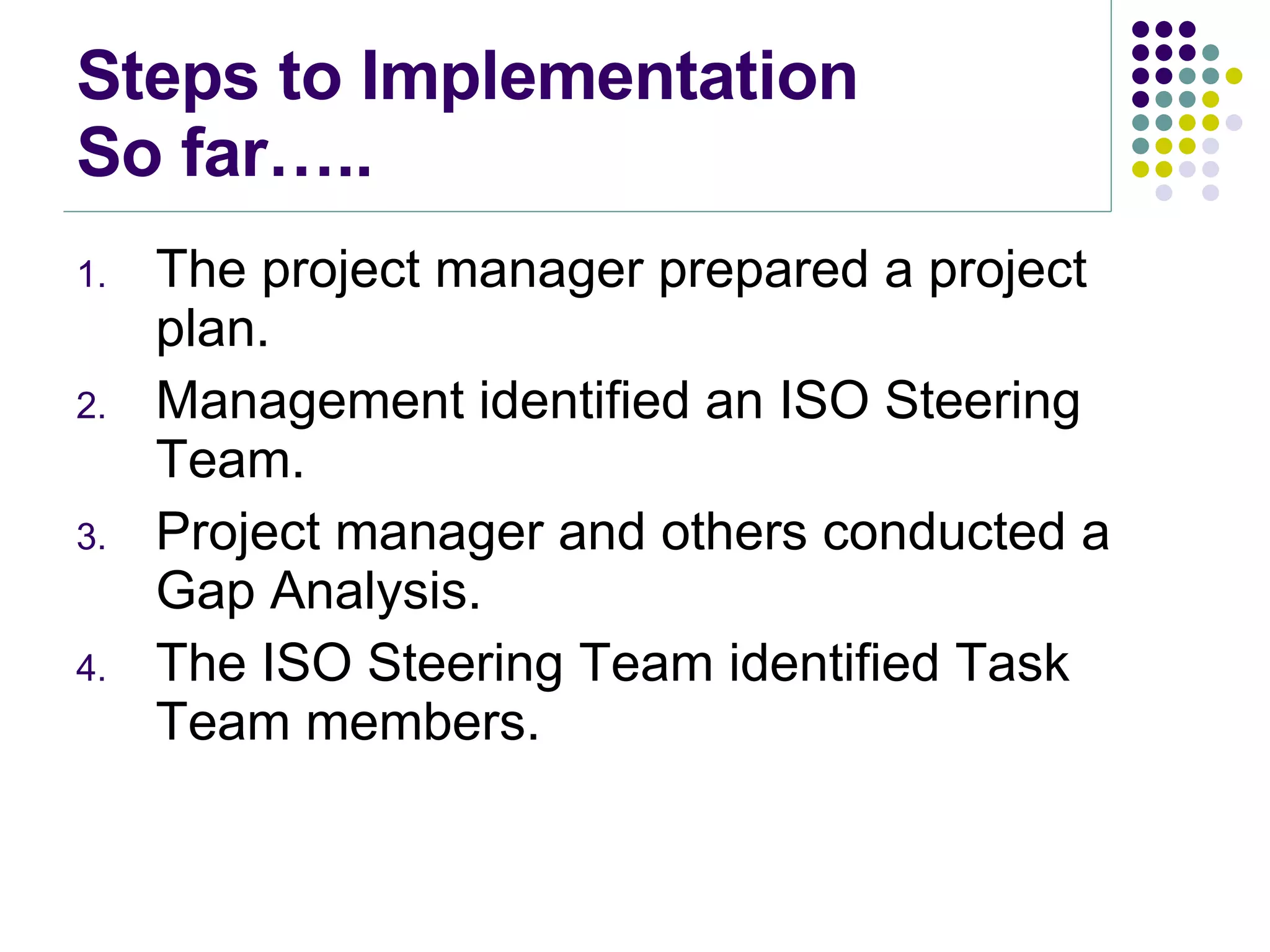 Implementing Iso 9001 2000 | PPT