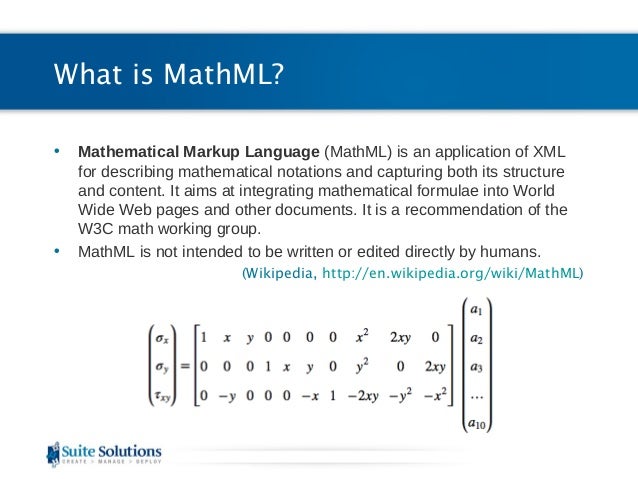 Implementing MathML with DITA XML