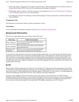 Implementing QoS Solutions for H.323 Video Conferencing over IP | PDF