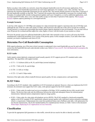 Implementing QoS Solutions for H.323 Video Conferencing over IP | PDF