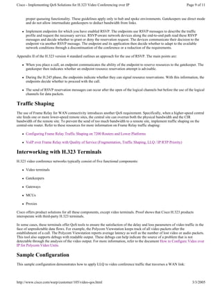 Implementing QoS Solutions for H.323 Video Conferencing over IP | PDF