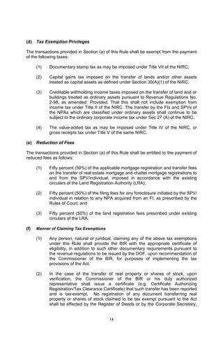 Implementing rules for SPVs | PDF