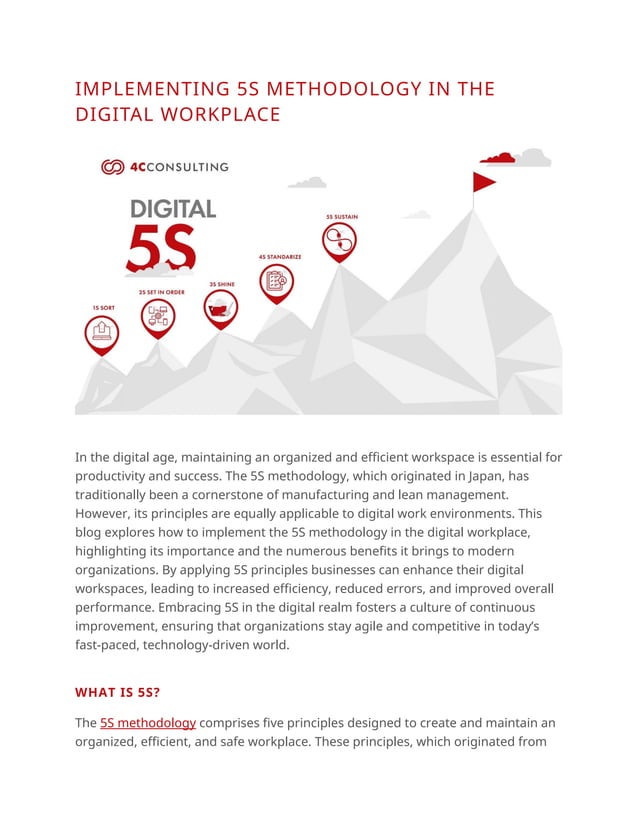 IMPLEMENTING 5S METHODOLOGY IN THE DIGITAL WORKPLACE.docx | Operating ...