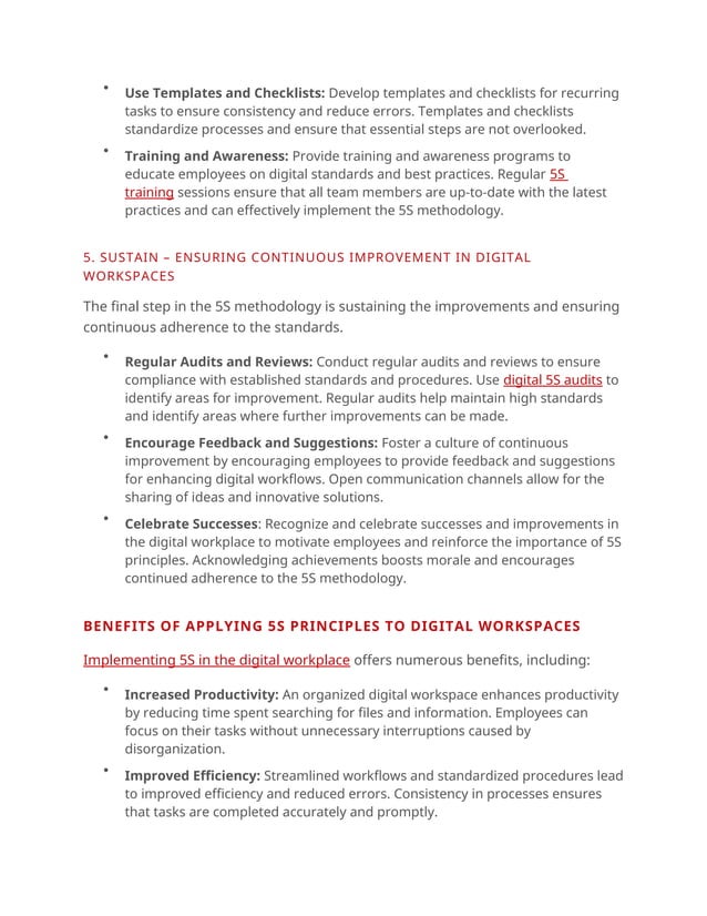IMPLEMENTING 5S METHODOLOGY IN THE DIGITAL WORKPLACE.docx | Operating ...