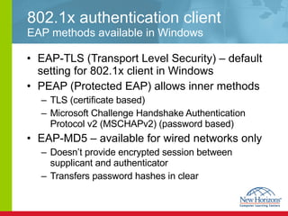 Implementing 802.1x Authentication | PPT