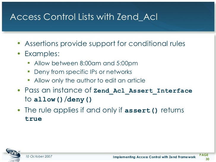 Implementing access control with zend framework Implementing access control with zend framework